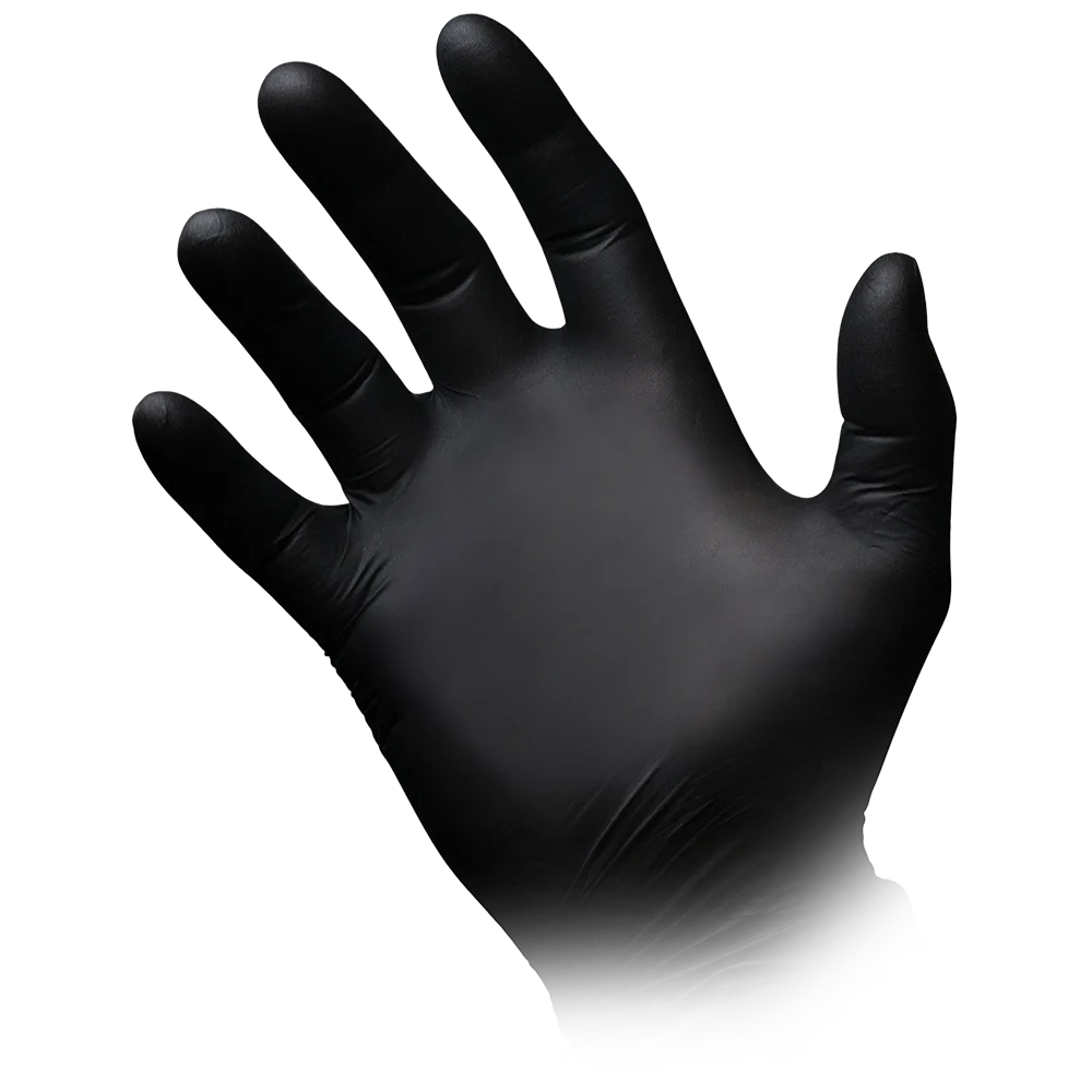 Nitrile gloves black size XL powderfree style black by Med Comfort buy nitrile disposable gloves as protective gloves and examination gloves in coloured nitrile. XL 01181 XL