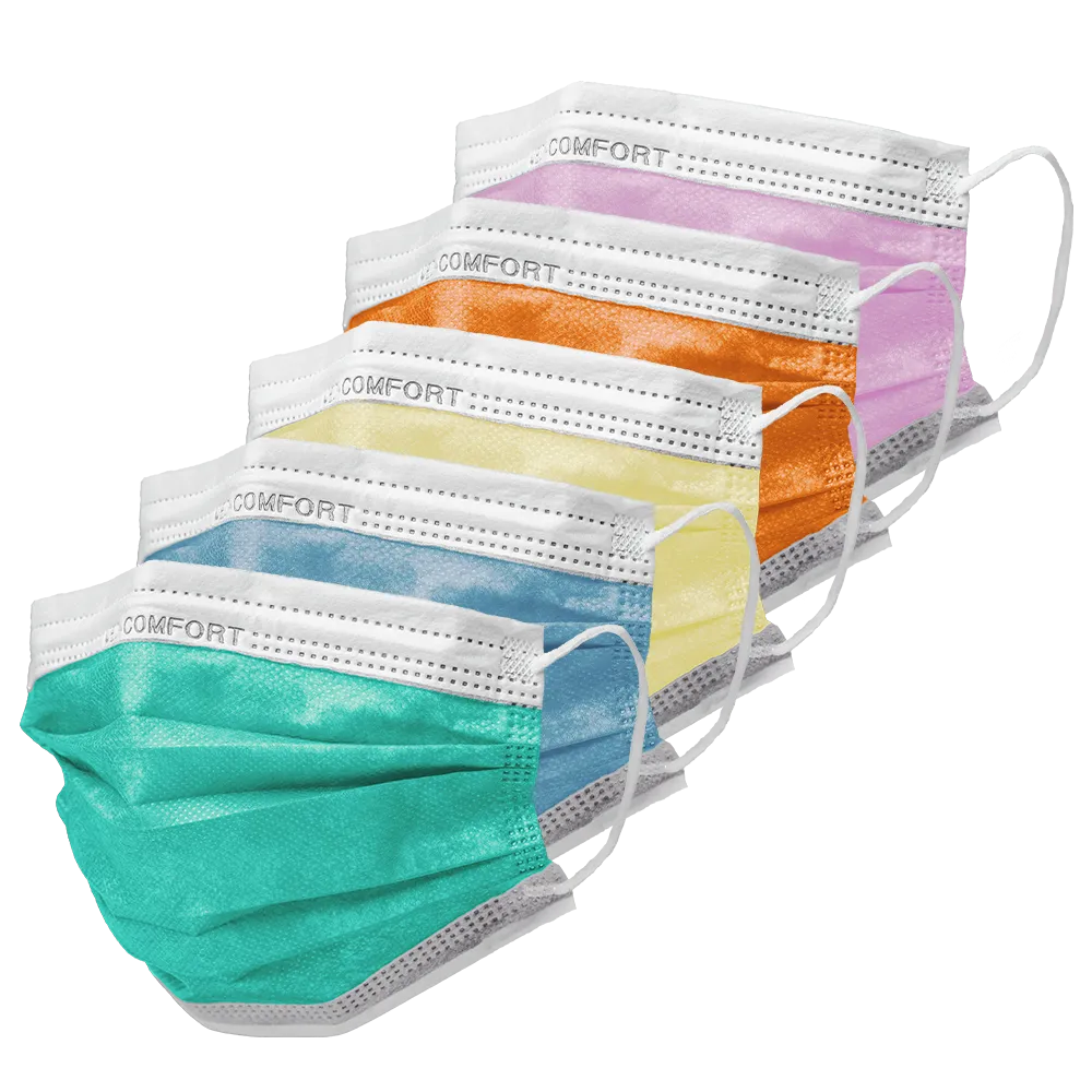 OP mask, multicoloured, fleece, type IIR, Med-Comfort: buy disposable ...