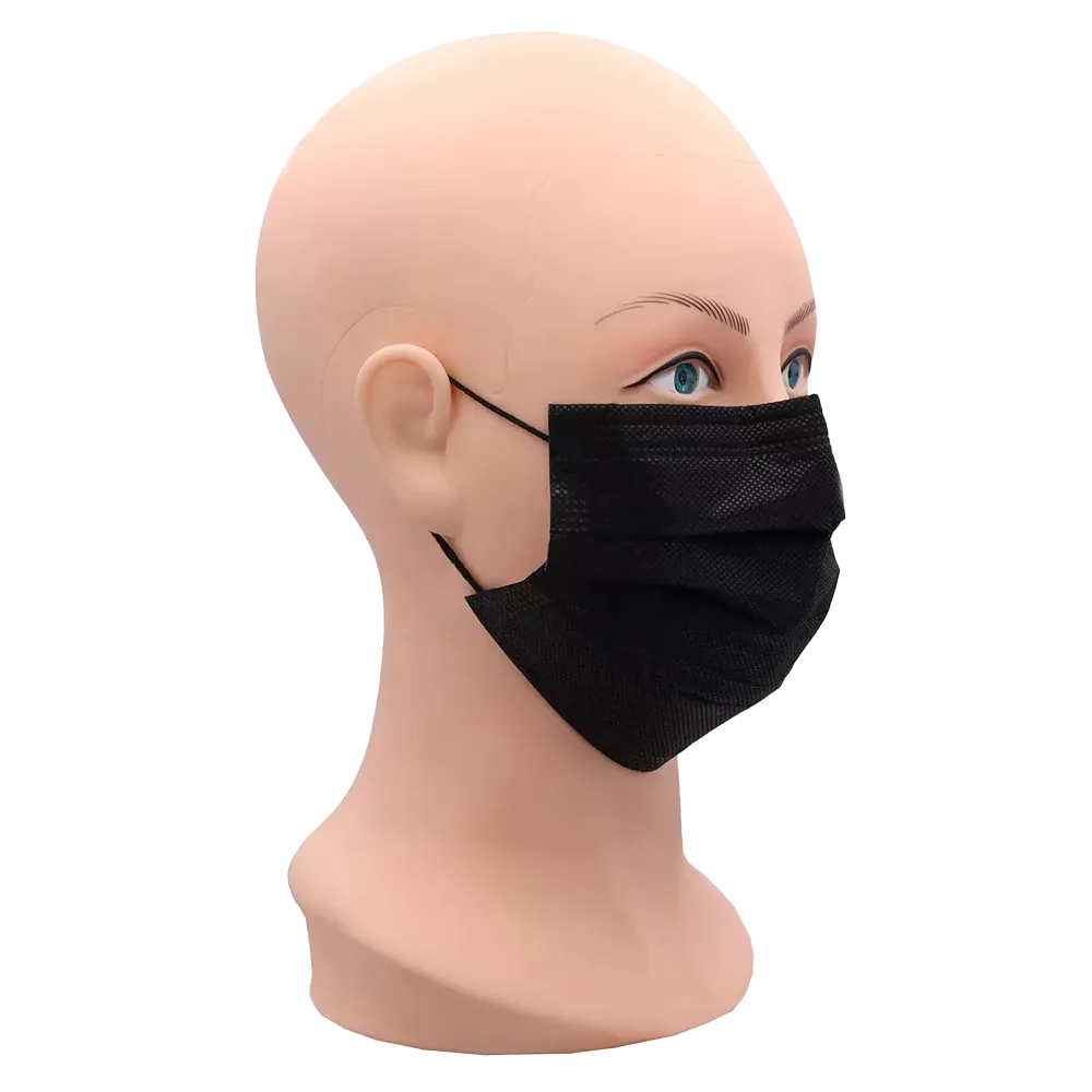 Surgical mask, black, black, type IIR, style by Med-Comfort: buy 4 ply ...