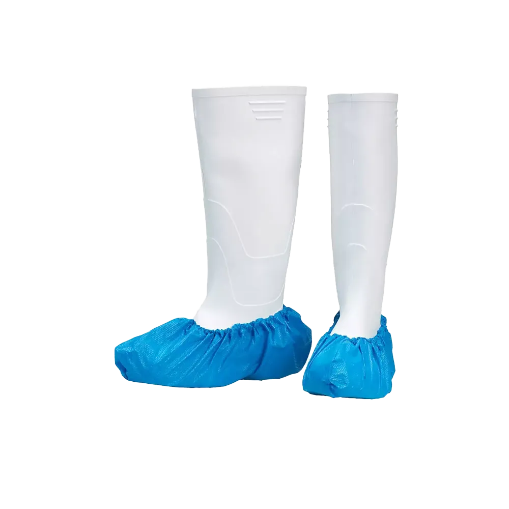 PE Disposable overshoes ultra strong, 15 x 42 cm, blue, polyethylene ...