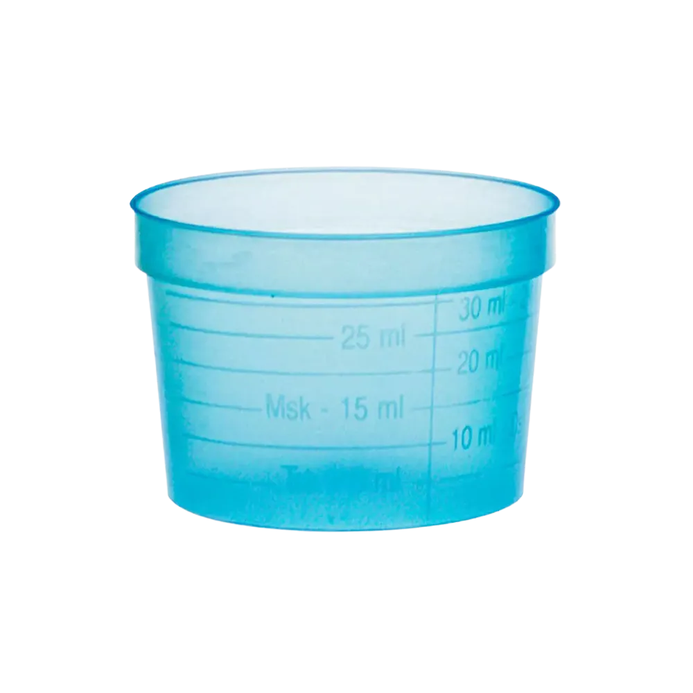 PP Medicine cup, colour blue, wide, 30 ml, graduated: buy polypropylene ...